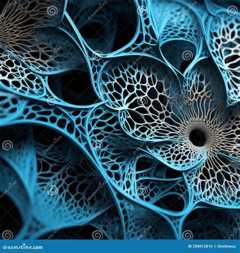 Biomimicry Inspired Computer Graphics 3d Artwork With Lace Patterns