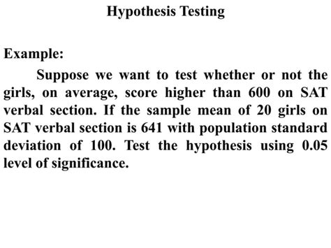 Hypothesis Testing Pptx