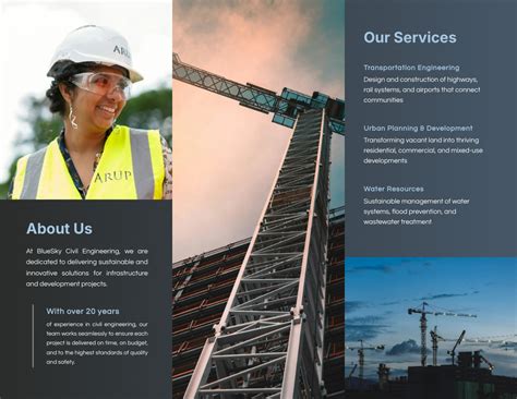 Civil Engineering Brochure Template Visme