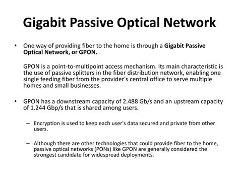 Defining Gigabyte Capable Passive Optical Network Gpon 50 Off