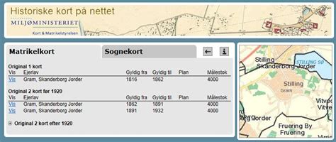 Stilling Og Gram Kort Og Statistik Lokalhistorie
