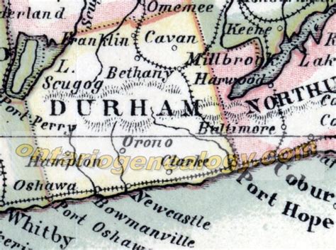 Durham County Historical Pioneer Ancestor Settlement Maps