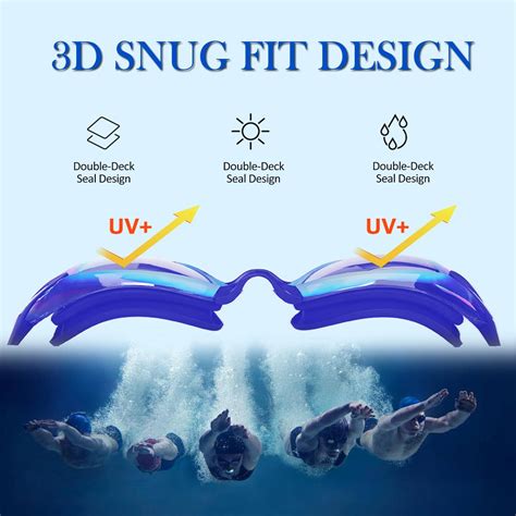 Gafas De Natación Antivaho Sin Fugas Protección Completa Para Adultos