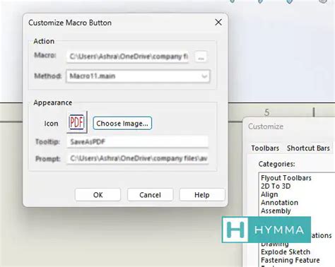 Assign A Button To A Macro In Solidworks