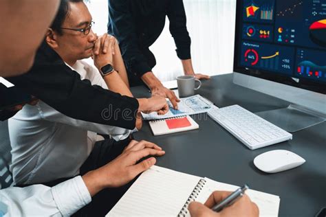 Data Analysts Team Of Office Worker Collaborate On Bi Dashboard