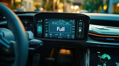 Car Dashboard Display Showing Full Battery Charge Premium Ai