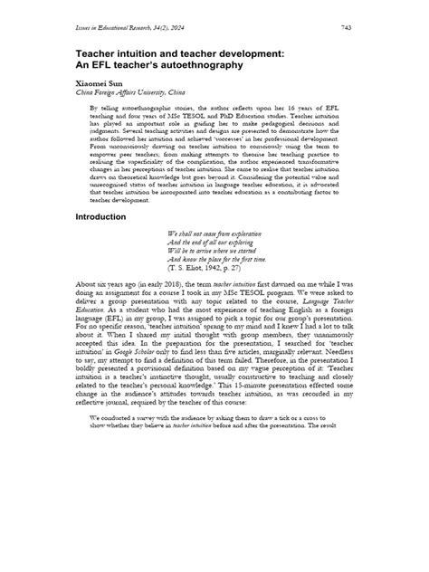 Writing A “good” Autoethnography In Educational 2 Pdf Intuition