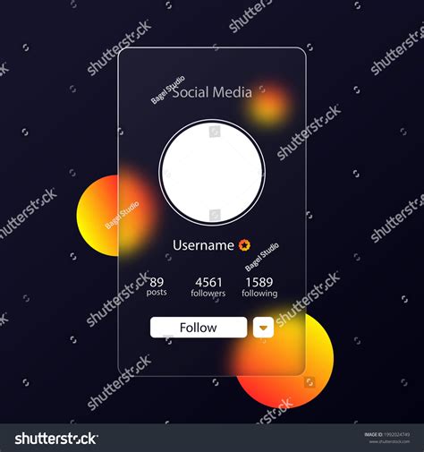 Glassmorphism Style Social Media Preview Page Stock Vector Royalty Free 1992024749 Shutterstock
