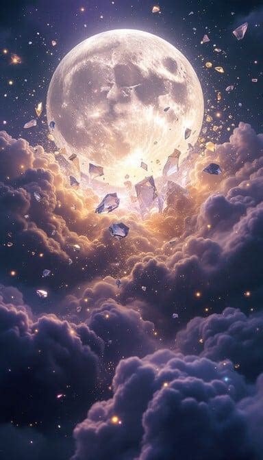 Free Shattered Moon Dreams Image Moon Crystal Purple Download At