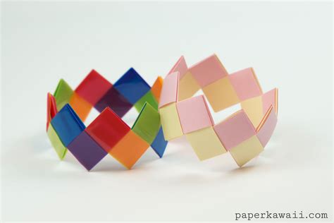 Modular Origami Bracelet Tutorial Easy And Pretty Paper Kawaii