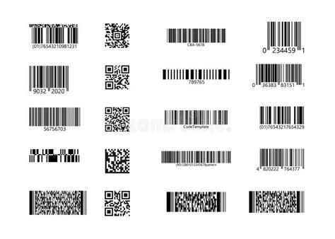 A Set Of Bar Codes Linear Barcodes Vector Illustration Stock Vector Illustration Of Scanner