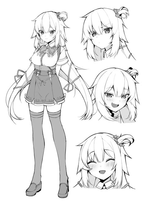 Female Anime Character Reference Sheet ~ Aunatullah Uzhma