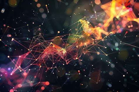 Premium Photo Geometric Shapes Morphing Into Abstract Neural Net Generative Ai