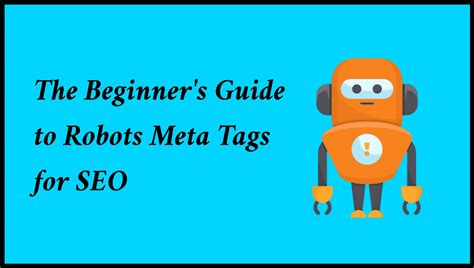 The Beginners Guide To Robots Meta Tags For Seo