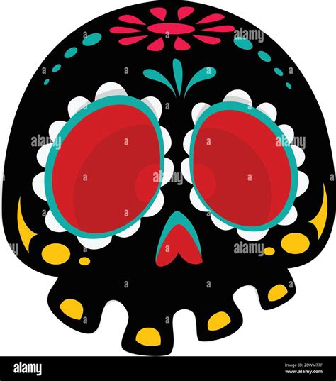 Day Of The Dead Vector Illustration Cartoon Skull Stock Vector Image