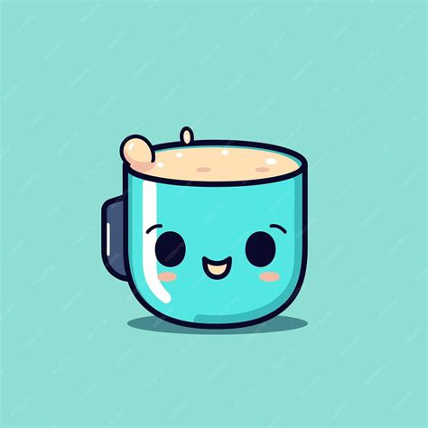 Premium Vector Cute Kawaii Cup Chibi Mascot Vector Cartoon Style