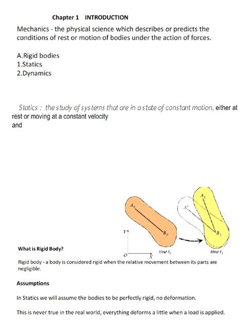 Introduction To Statics Of Rigid Bodies Pdf