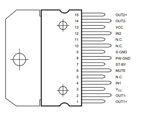 TDA Dual Bridge Amplifier Pinout Datasheet Features Equivalents
