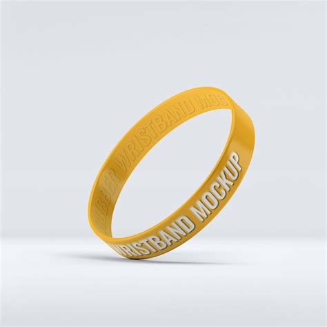 Premium Psd Silicone Wristband Mockup