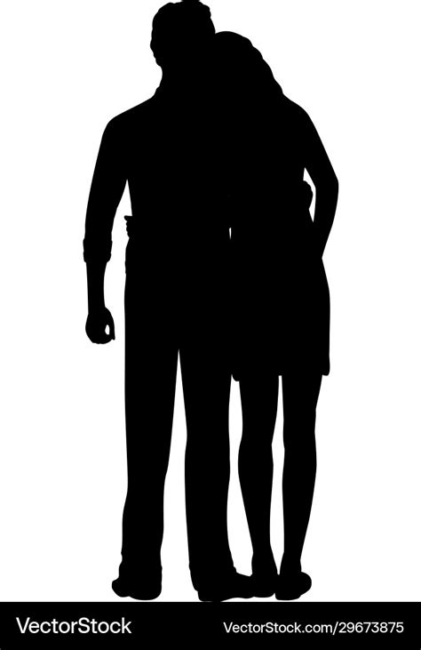 Lovers Embrace Silhouette
