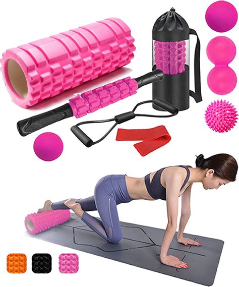 Foam Roller Set Includes Hollow Core Massage Roller Peanut Ball Spiky
