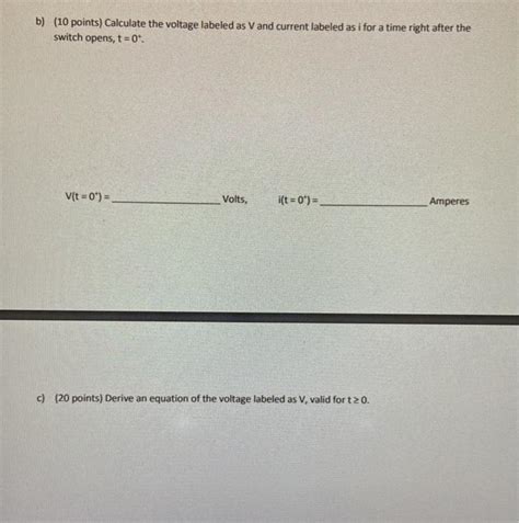 Solved Problem 2 40 Points Transient Circuit Analysis The
