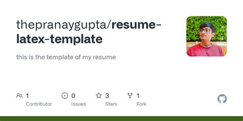 Resume Latex Templateresumetex At Main · Thepranayguptaresume Latex