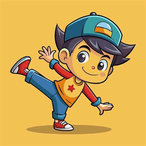 Premium Vector Boy Breakdancing Vector Graphic Art