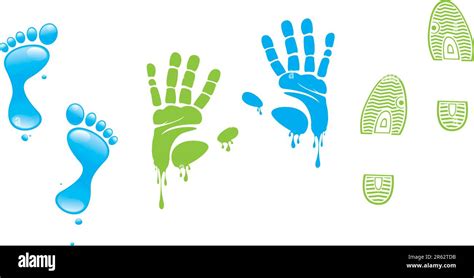 Footprint Fingerprint Elements Pattern Design Stock Vector Image And Art