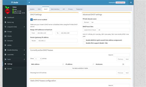 Enabling DHCP Server Breaks Pi Hole Help Pi Hole Userspace