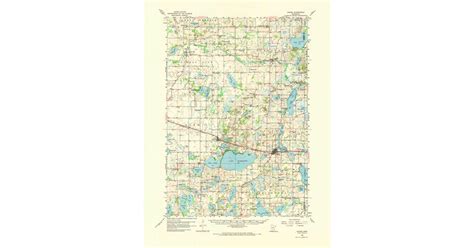 1958 Map Of Dassel Mn — High Res 1974 Print Pastmaps