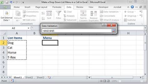 Make A Drop Down List Menu In A Cell In Excel TeachExcel