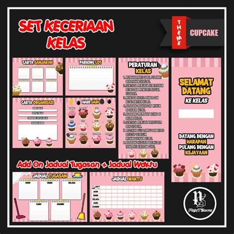 Set Keceriaan Kelas Murah 6in1 💥 Percuma Pelbagai Tema Design 💥 Boleh Masukkan Logo Sekolah