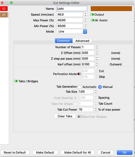 Tabs And Kerf Together Lightburn Software Questions Lightburn