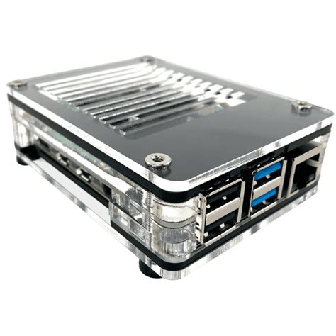 c4labs zebra poe case kit for raspberry pi 4b or 3b and poe hat or