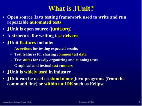 Ppt Junit Automated Software Testing Framework Powerpoint Presentation Id1221546