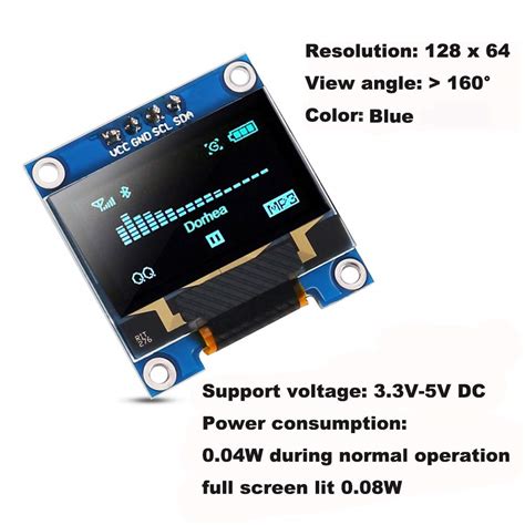 Mua 6pcs 0 96 Oled Display Module 128 X 64 I2c Display 0 96inch 12864 Blue Oled Module Oled