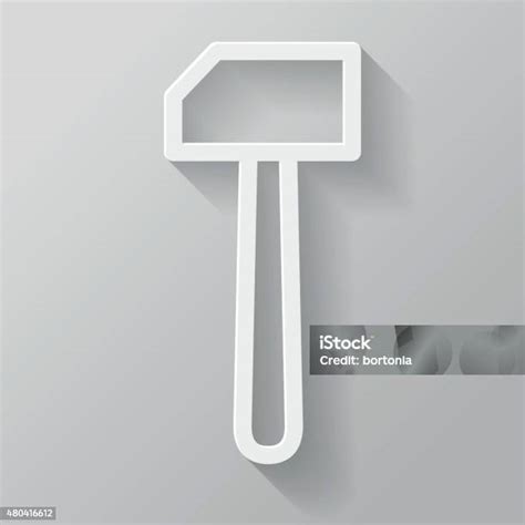 말렛 종이 여윔 회선 인터페이스 아이콘크기 긴 Shadow 3차원 형태에 대한 스톡 벡터 아트 및 기타 이미지 3차원 형태 그늘 그레이 스케일 Istock