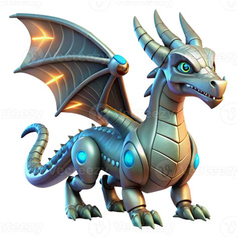 serene classic Metallic Dragon 3D Render 4K 56756060 PNG