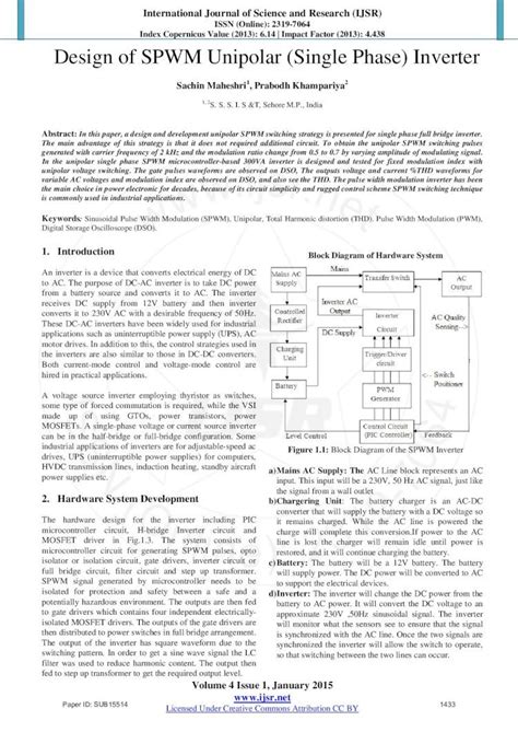 Pdf Design Of Spwm Unipolar Single Phase Inverter Dokumen Tips