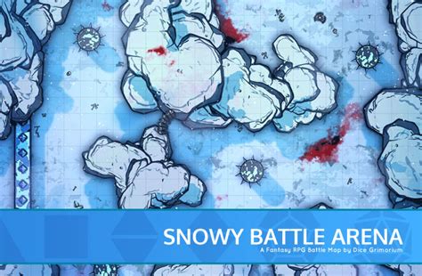 Snowy Battle Arena Dandd Map For Roll20 And Tabletop Dice Grimorium