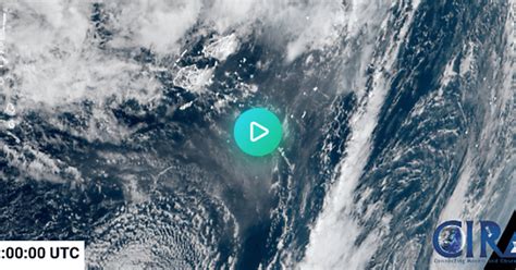 Volcanic Eruption Off Tonga Time Lapse 0300 To 0900 Utc Himawari 8