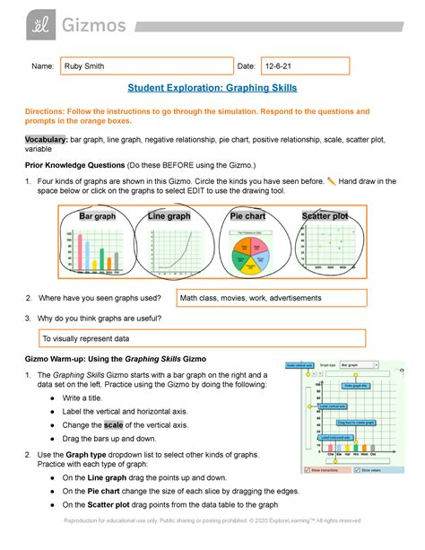 Using Graphing Skills Packet Worksheets Library