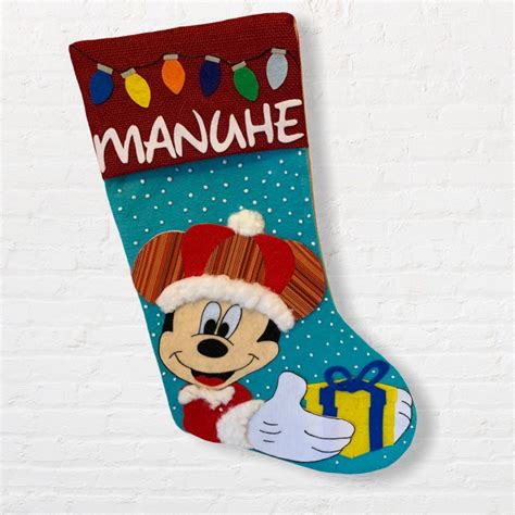Custom Mickey Mouse Christmas Stocking Etsy