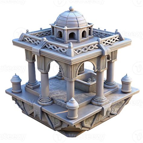 Extraordinary Abstract Floating Structure Isolated With Shadow Detail