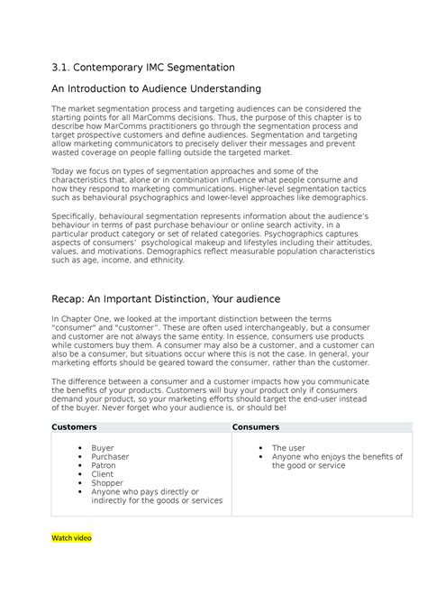 Contemporary Imc Segmentation Contemporary Imc Segmentation An Introduction To