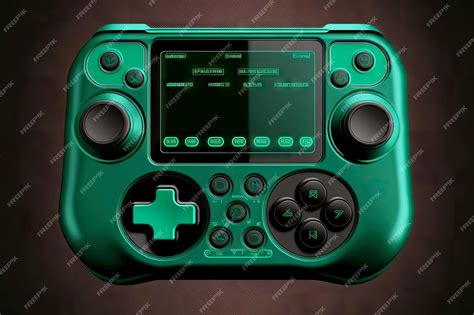 Premium Photo Gamepad Screen With Green Controller Buttons In Futuristic Game Console