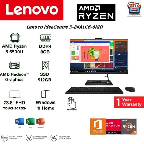 Lenovo Ideacentre Aio Alc Kid Amd R U Gb Gb Ssd Fhd Ips Touch W Ohs Lazada