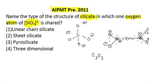 Name The Type Of Structure Of Silicate In Which One Oxygen Atom Of
