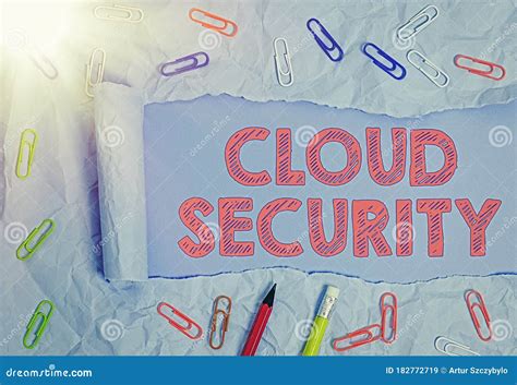 Handwriting Text Cloud Security Concept Meaning Protect The Stored